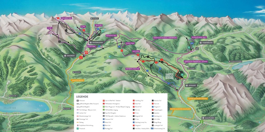 Bikepark Life Bikecircus Saalbach Hinterglemm Übersicht
